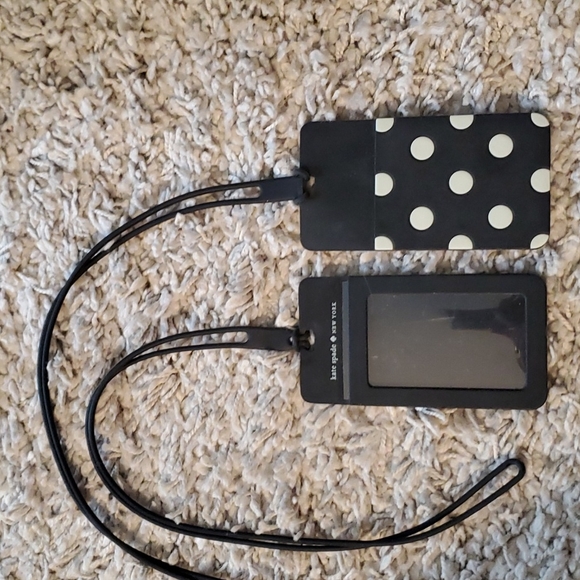 kate spade | Other | Kate Spade Polka Dot Keybadge Holder Unisex | Poshmark
